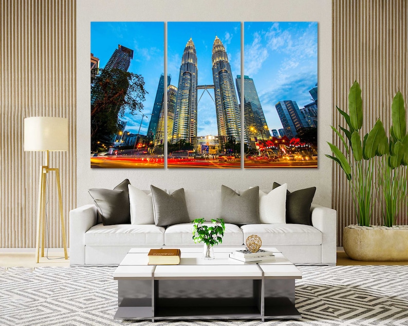 Canvas Set of Kuala Lumpur, Malaysia Modern Wall Decorations, Kuala ...