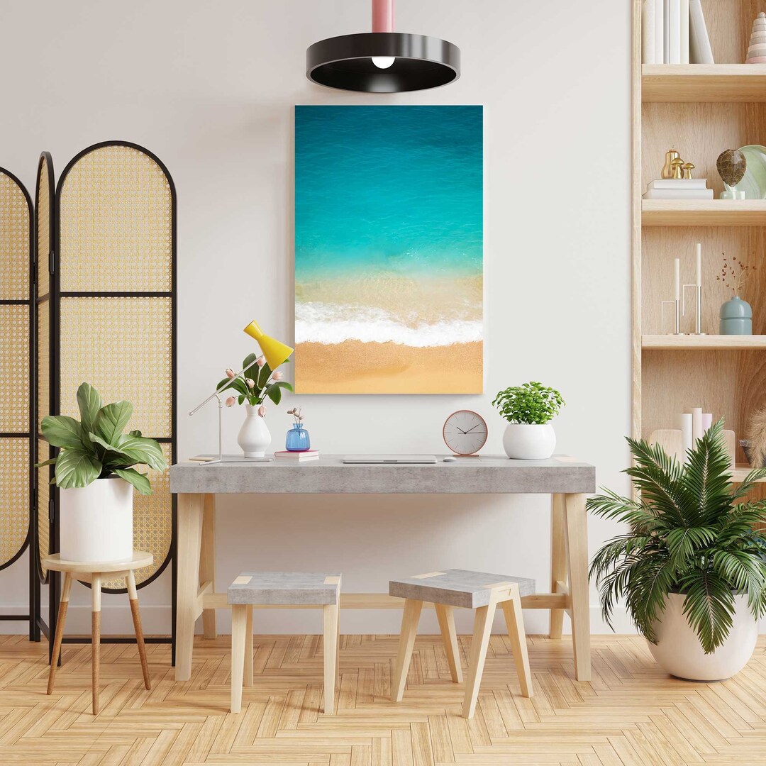 Seaside Wall Art Beach Printable Art Ocean Poster, Top View Sea ...