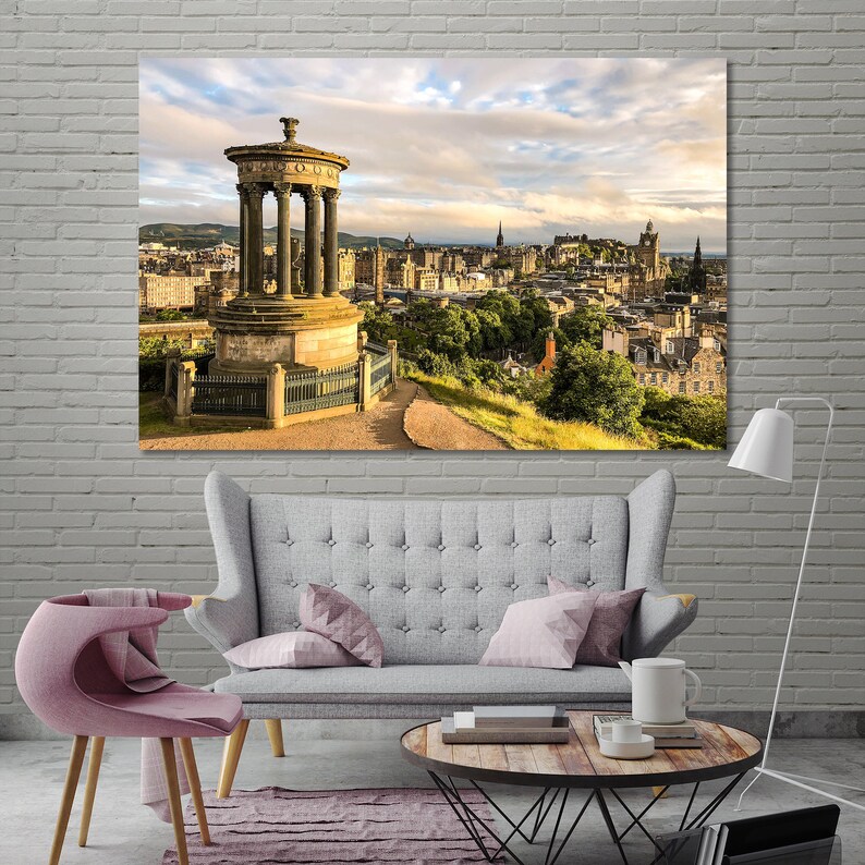 Canvas Set of Edinburgh Scotland Edinburgh art deco home | Etsy