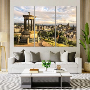 Canvas Set of Edinburgh Scotland, Edinburgh Art Deco Home Decor ...