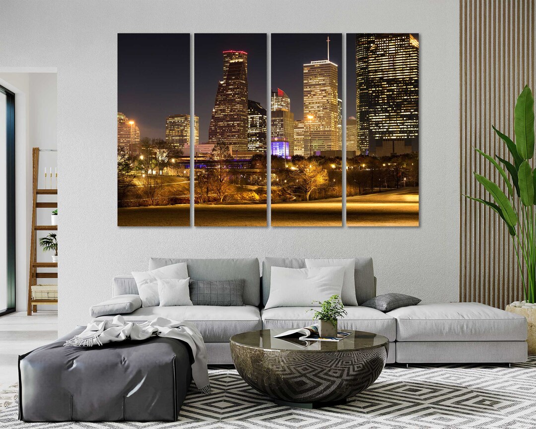 Canvas Set of Houston City Texas Print Wall Art Houston Wall - Etsy