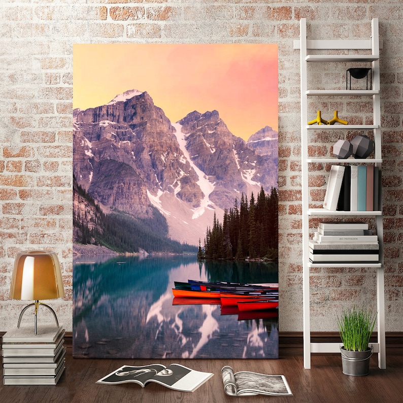 Canvas Art of Banff National Park Mountains Landscape Print - Etsy