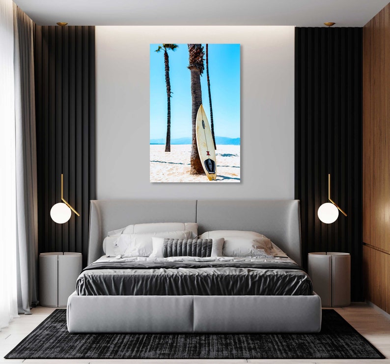 Surf Print Surfboard Canvas Art Surfboard Wall Art Surfboard Decor Wood ...