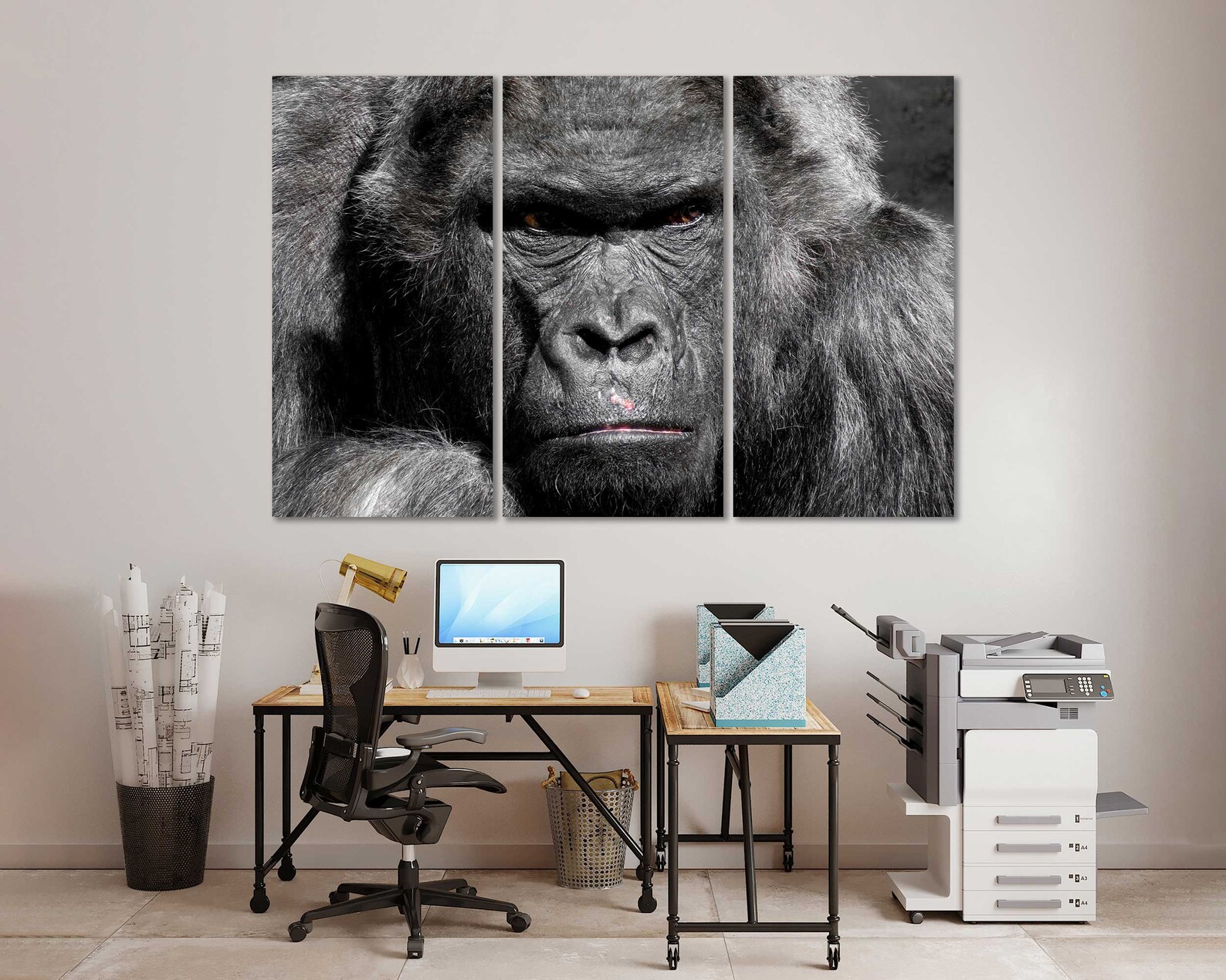 Gorilla Wall Art Gorilla Art Gorilla Canvas Gorilla Print Gorilla ...