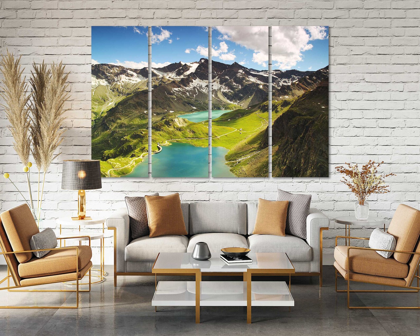 Mountains Landscape Print Canvas Sunny Landscape Decor for | Etsy