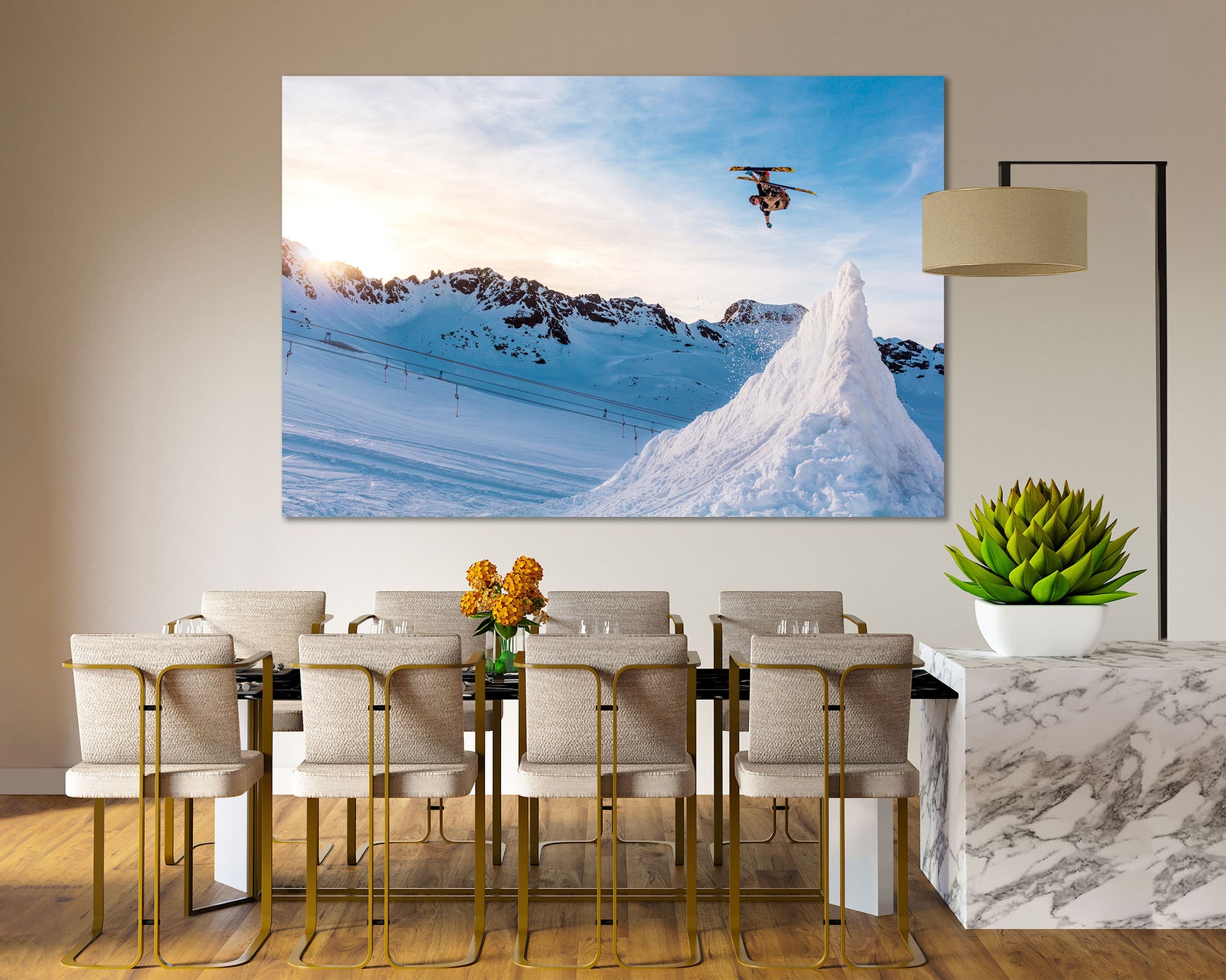 Skiing Wall Decor Canvas Prints Ski Bedroom Wall Decor Ideas Ski Wall ...