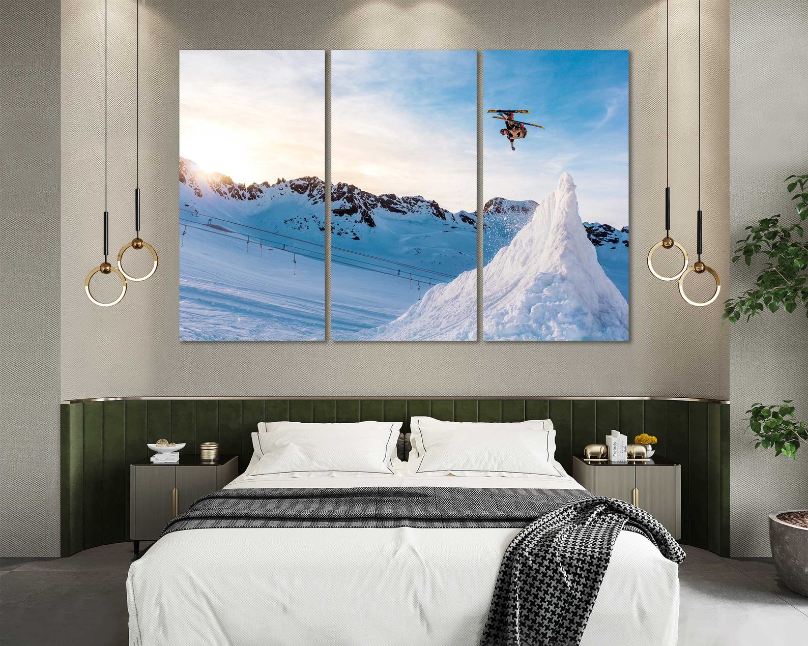 Skiing Wall Decor Canvas Prints Ski Bedroom Wall Decor Ideas Ski Wall ...