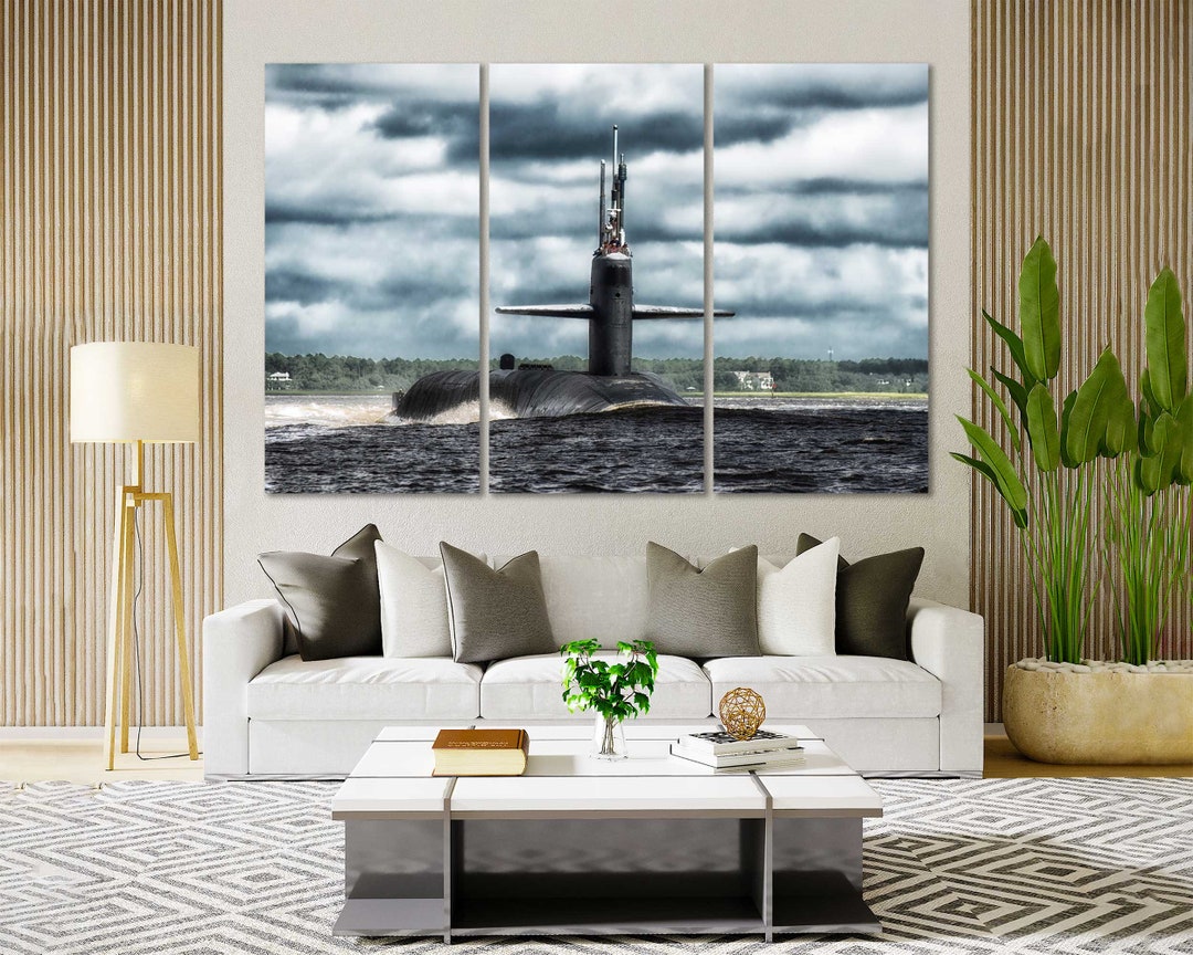 Canvas Set of Submarine, Submarine Wall Decor, Military Submarine Art ...
