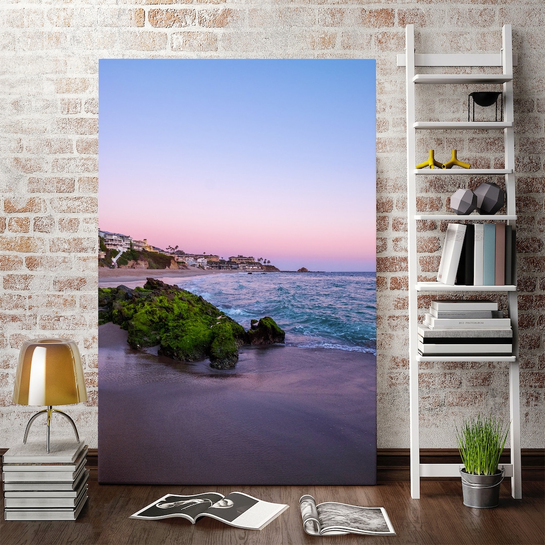 Laguna Beach at Sunset Modern Wall Decor, California Artwork for Home ...