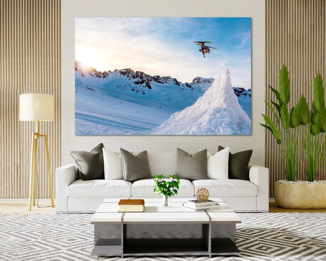 Skiing Wall Decor Canvas Prints Ski Bedroom Wall Decor Ideas Ski Wall ...