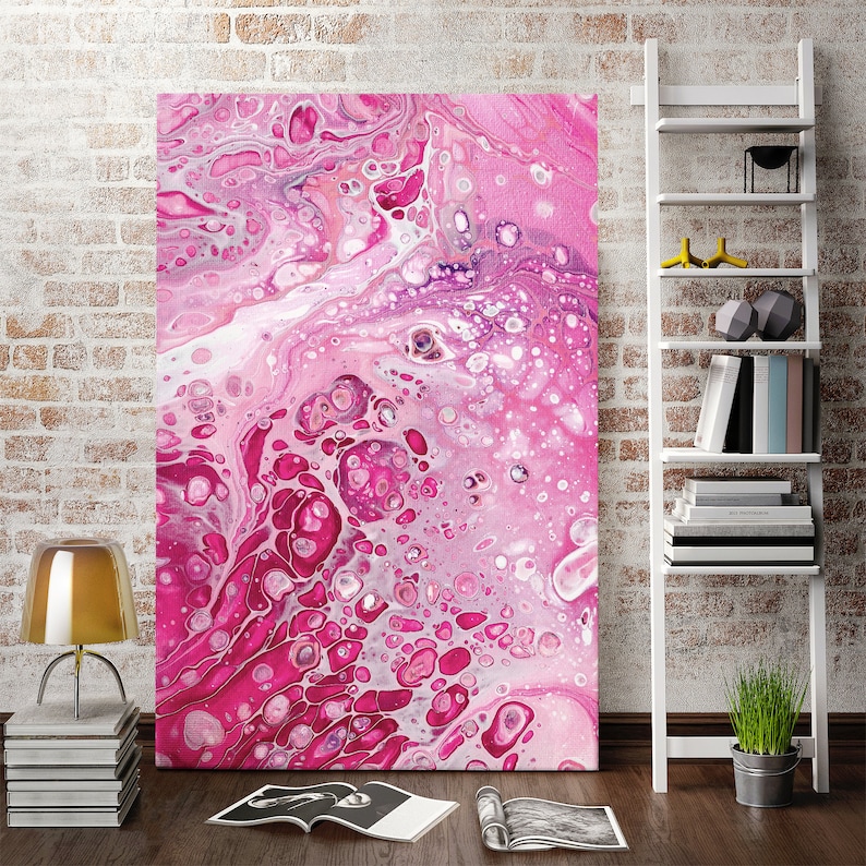 Pink Abstract Wall Art Pink Acrylic Abstract Pink Abstract - Etsy