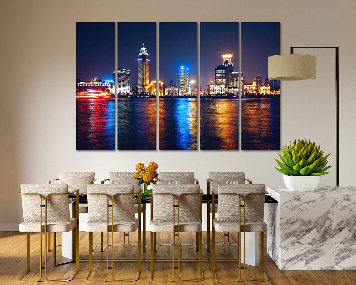 Shanghai Art China Cityscape Shanghai Wall Art Shanghai Skyline ...