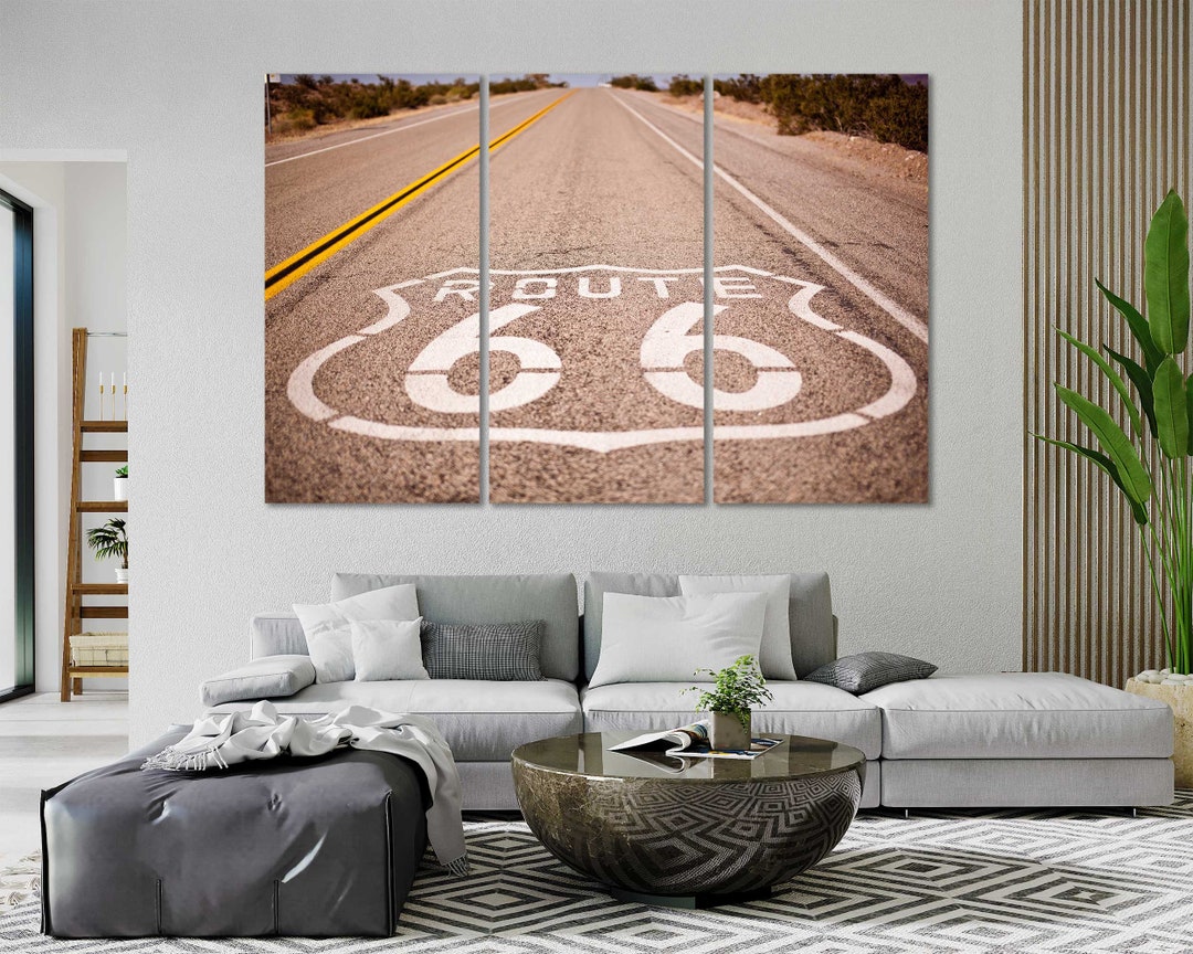 Route 66 Large Canvas Wall Art Will Rogers Highway Wall Art Route 66 ...