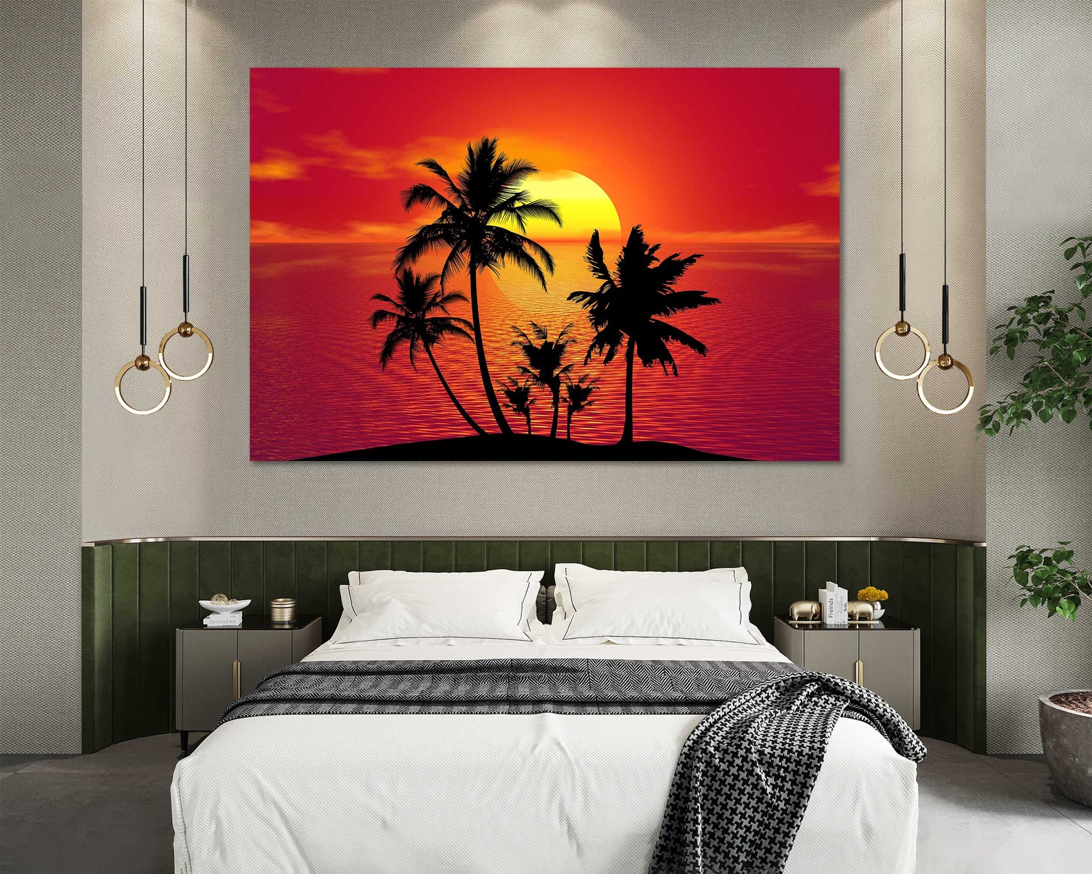 Tropical Large Wall Art Canvas Print Island Beach Ocean View - Etsy