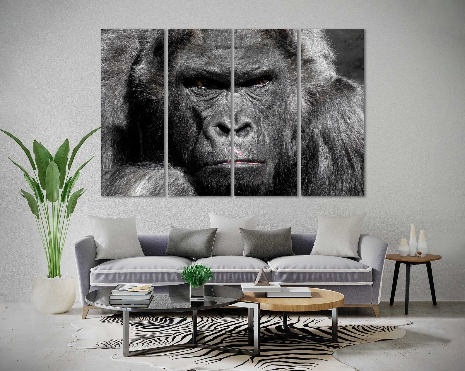 Gorilla Wall Art Gorilla Art Gorilla Canvas Gorilla Print Gorilla ...