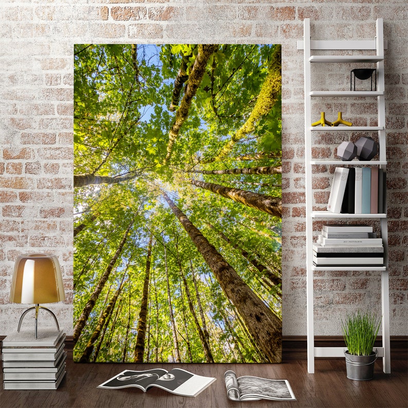 Green Trees Home Decor Art Trees Wall Decor Prints Forest | Etsy