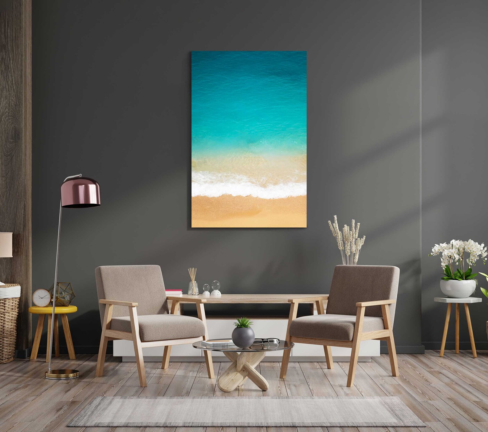 Seaside Wall Art Beach Printable Art Ocean Poster, Top View Sea ...