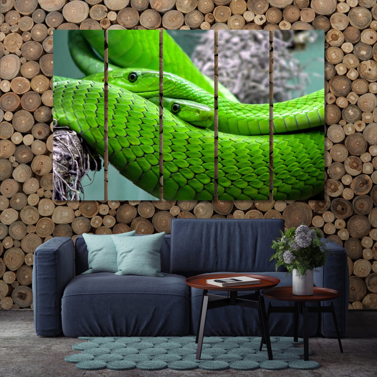 Snakes Large Canvas Print Wall Art Multi Panel Set Reptiles | Etsy