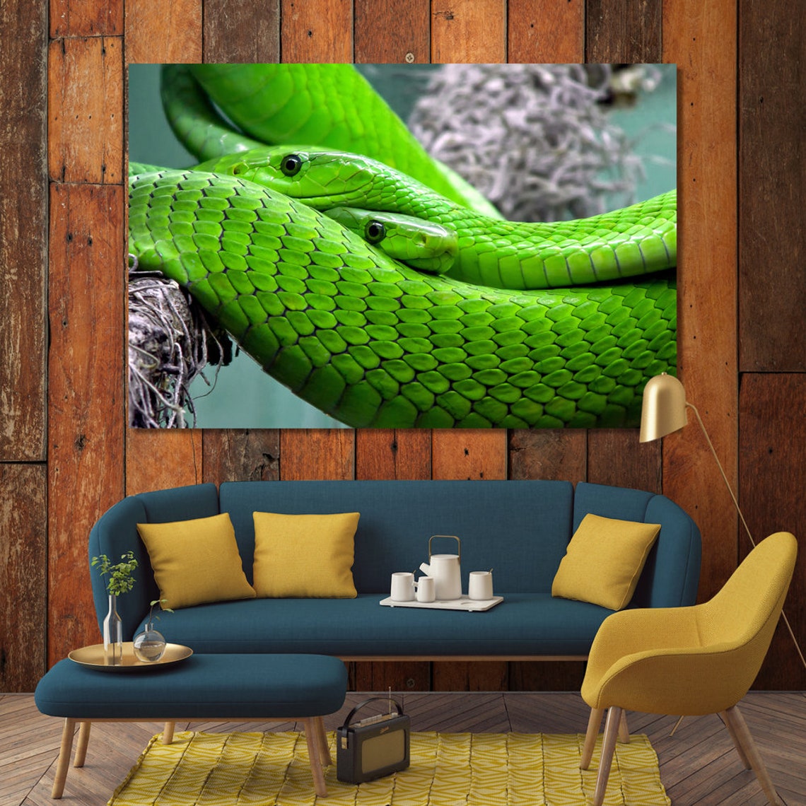 Snakes Large Canvas Print Wall Art Multi Panel Set Reptiles | Etsy