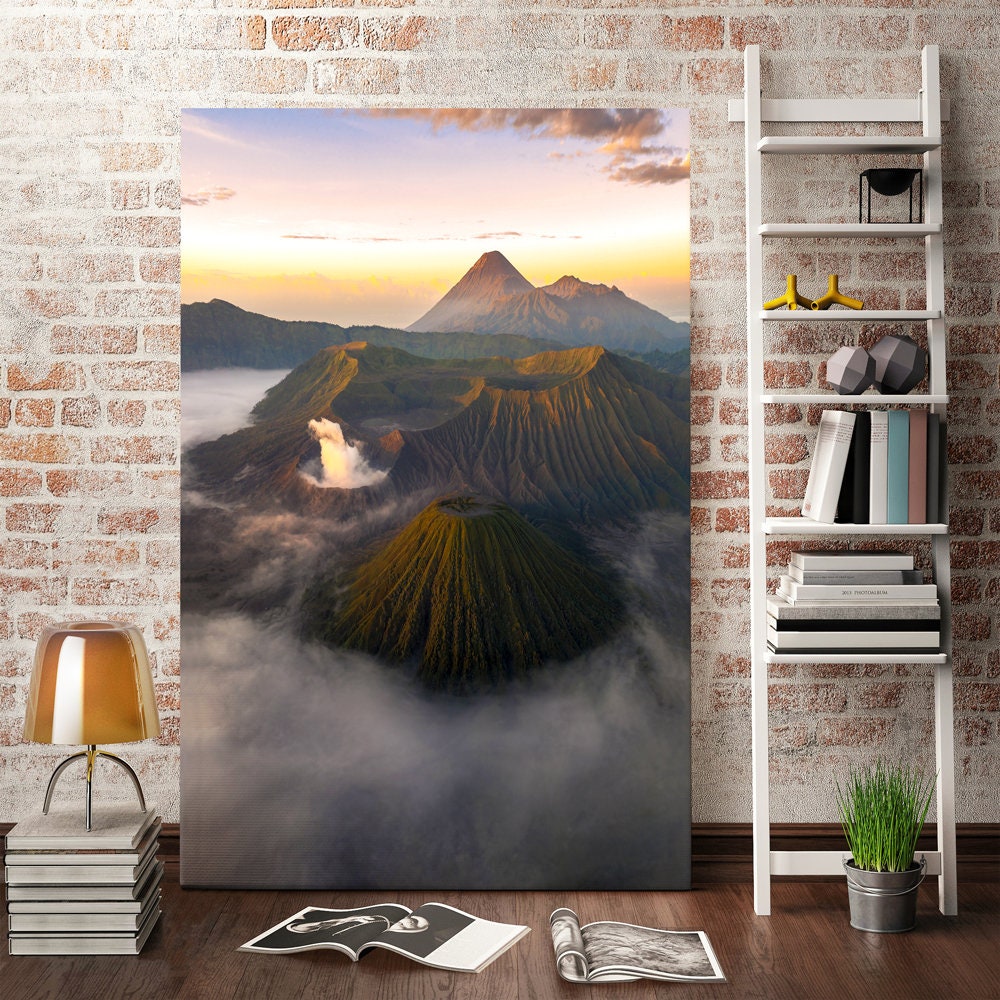 Volcanoes Print Volcanoes Landscape Volcanoes Wall Decor - Etsy