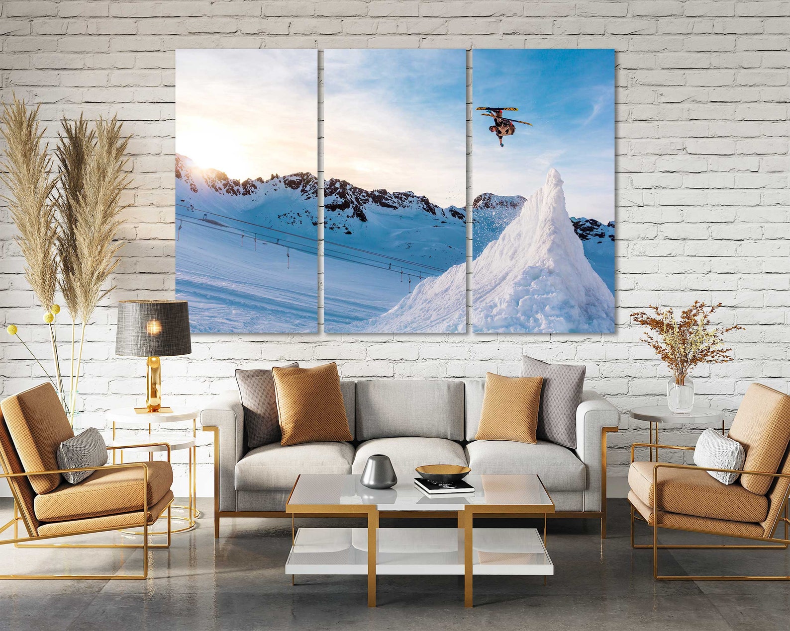 Skiing Wall Decor Canvas Prints Ski Bedroom Wall Decor Ideas Ski Wall ...