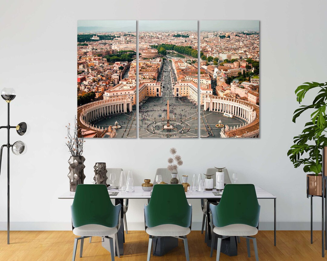 Canvas Set of Rome, Vatican City Modern Wall Decorations, Italy Home ...