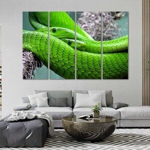 Snakes Large Canvas Print Wall Art Multi Panel Set Reptiles - Etsy