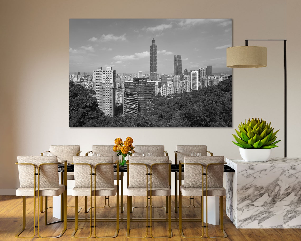 Taipei Art Taipei Wall Art Taipei Skyline Taipei Wall Decor - Etsy