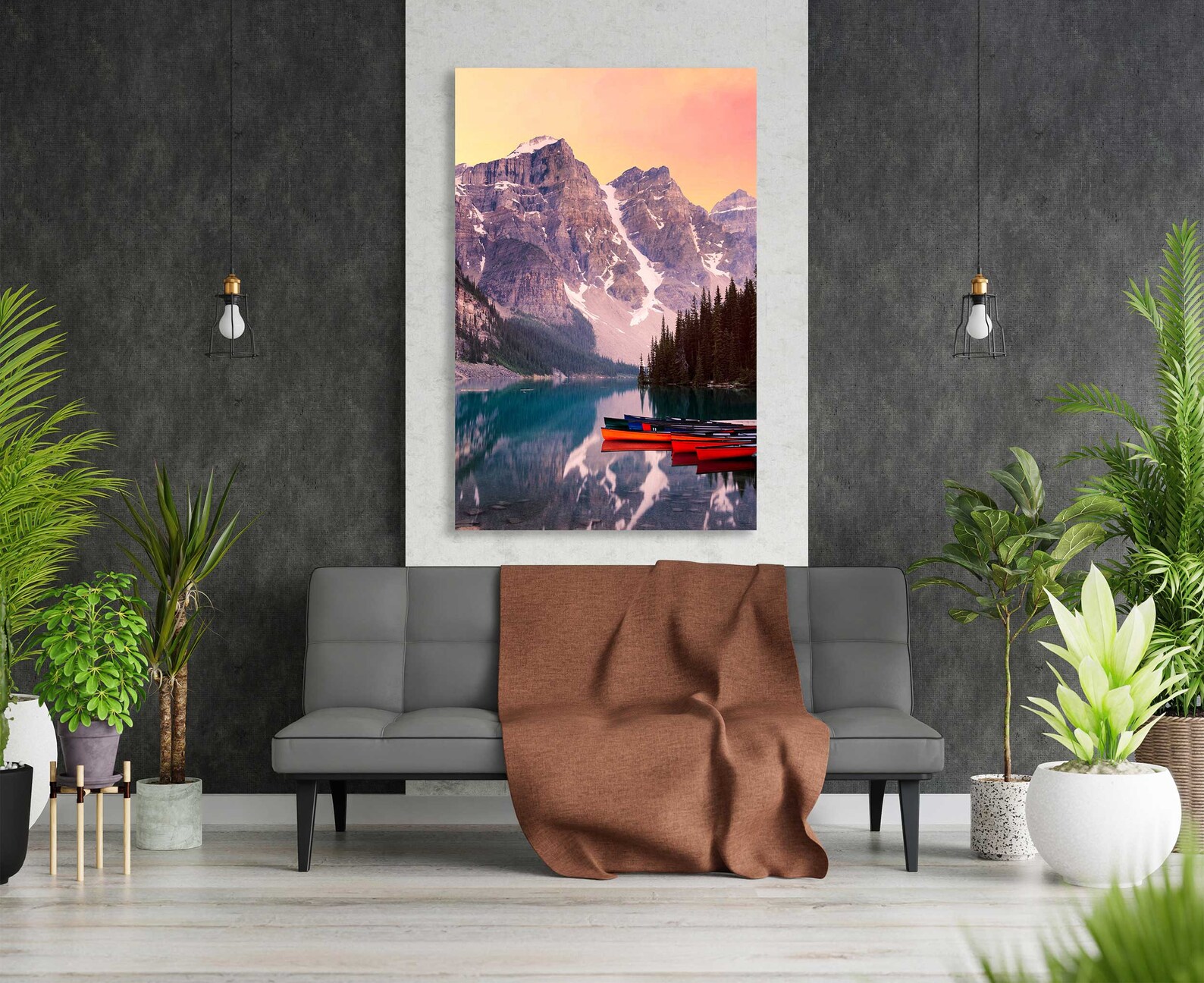 Canvas Art of Banff National Park Mountains Landscape Print - Etsy