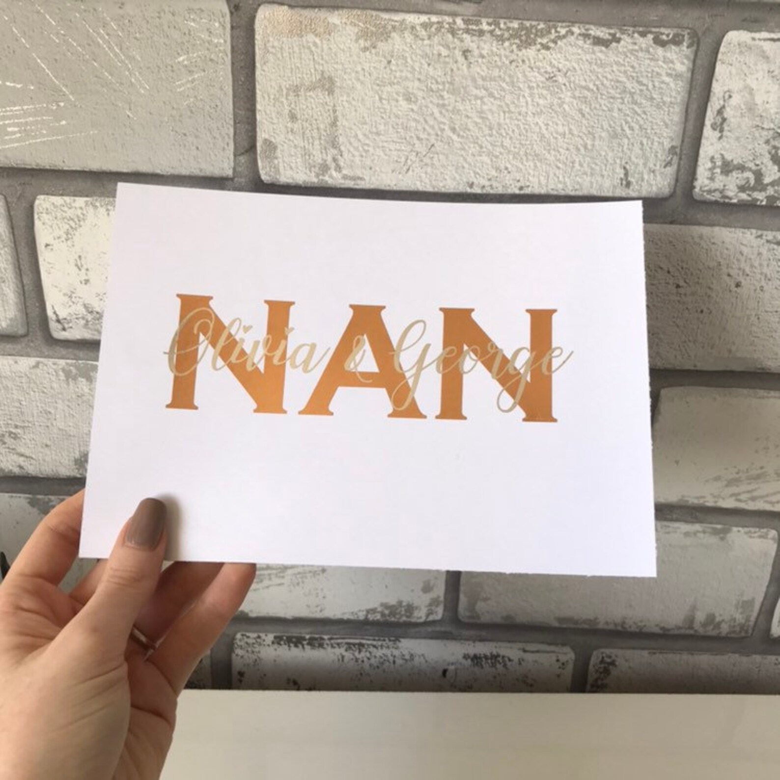 A4 A5 Personalised Family Prints. Nan Grandad Mum Dad REAL | Etsy