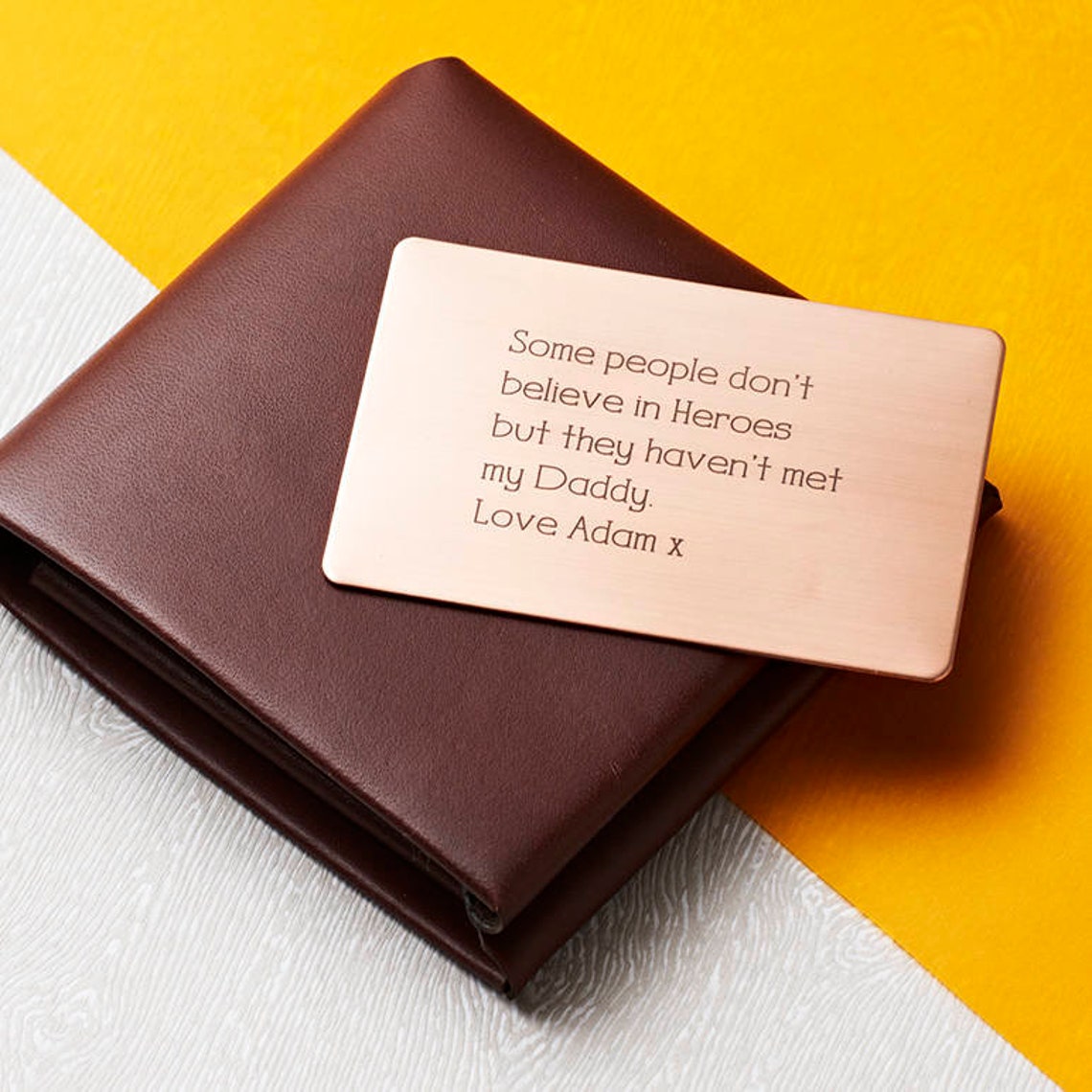 Personalised Metal Wallet Insert Card - Etsy