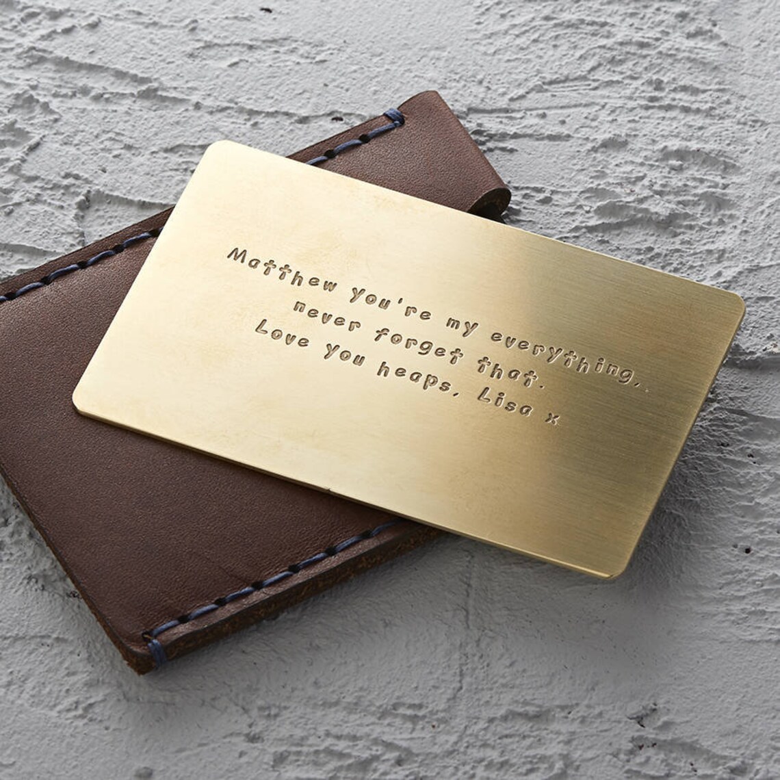 Personalised Metal Wallet Insert Card - Etsy