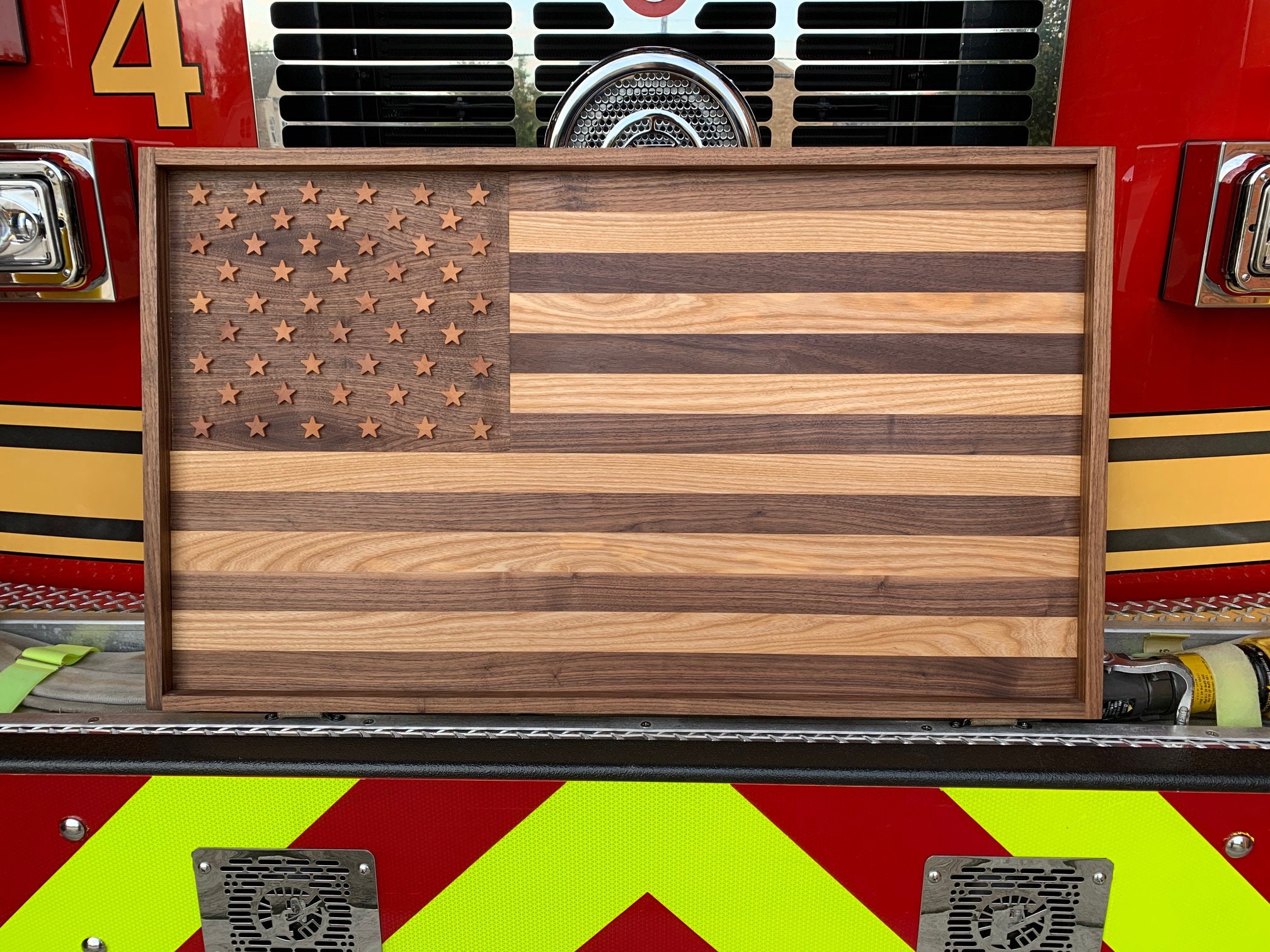 American Flag Hardwood Walnut Ash - Etsy