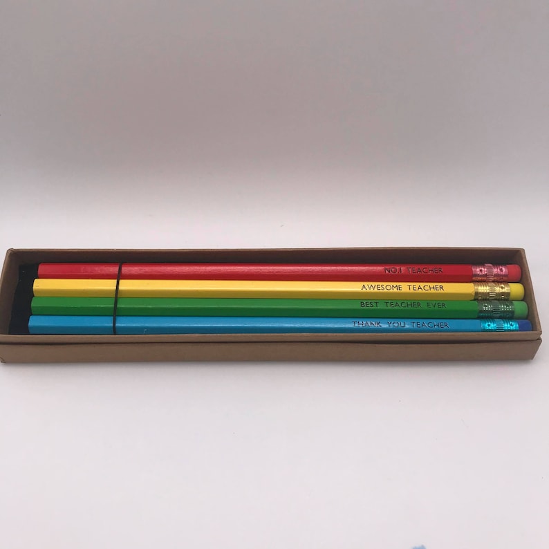 Teacher Pencil Set - Etsy