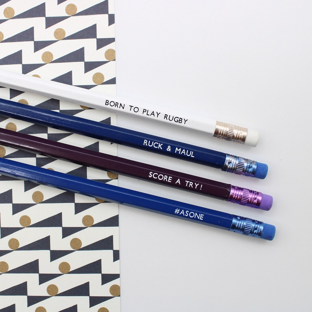 Scottish Rugby Pencil Set - Etsy