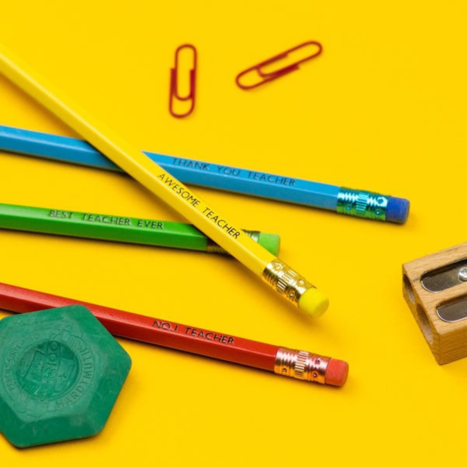 Teacher Pencil Set - Etsy