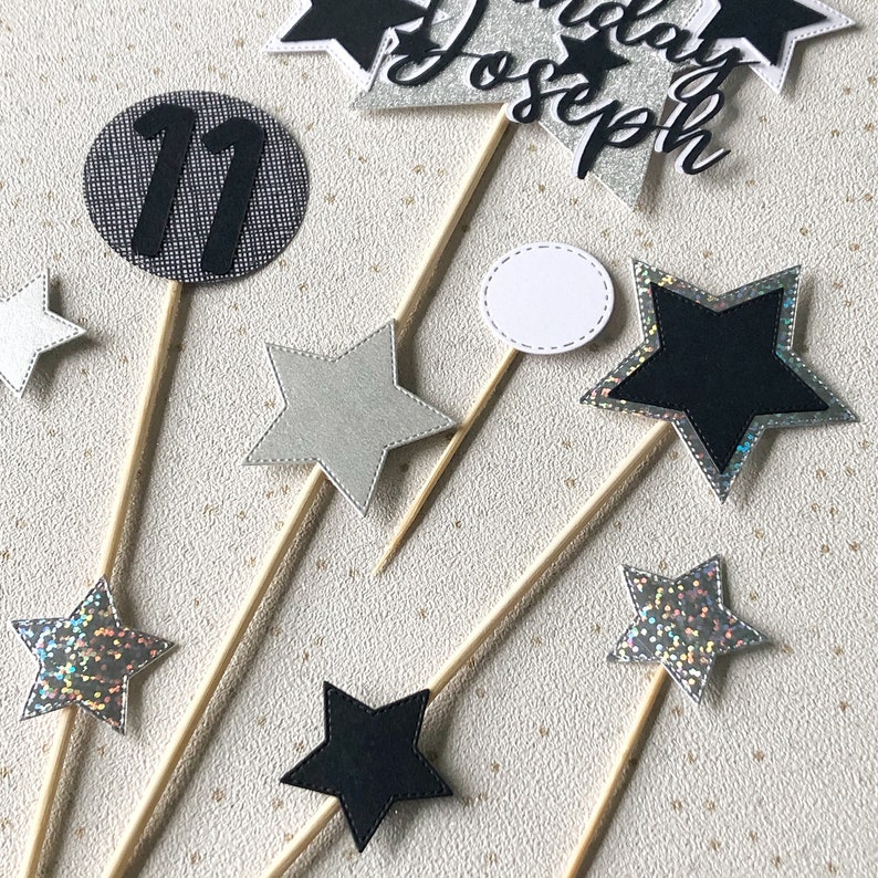 Purple Birthday Cake Topper Glitter Cake Topper Personalised | Etsy