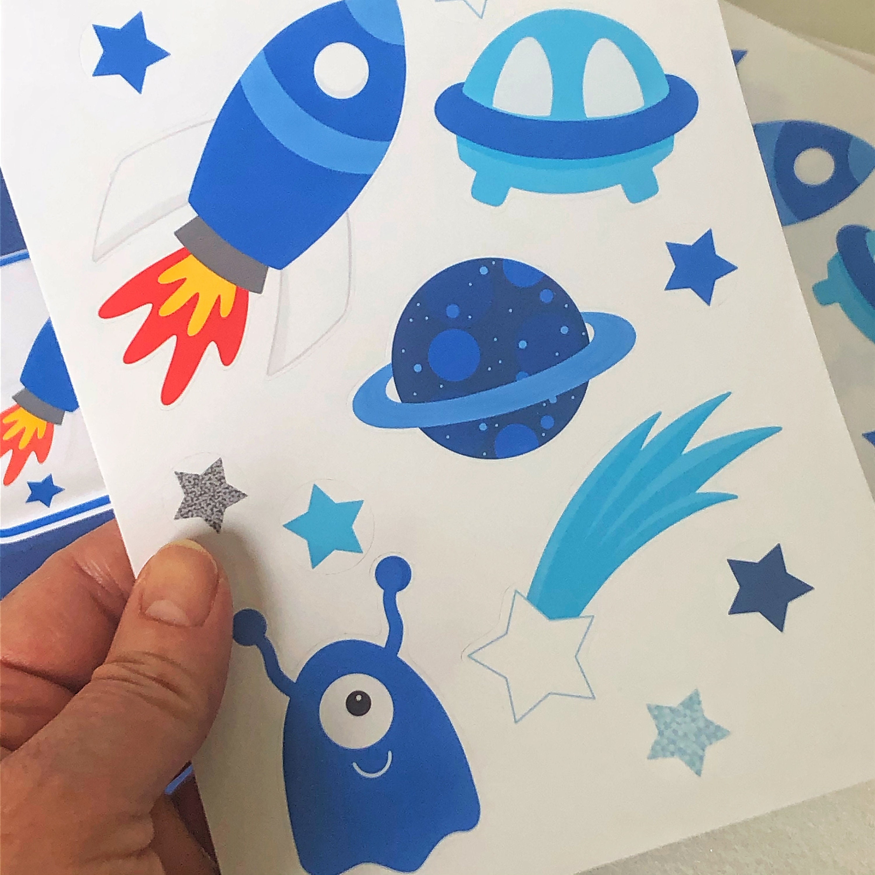 Space Party Bags Personalised Party Bags Space Sticker - Etsy UK