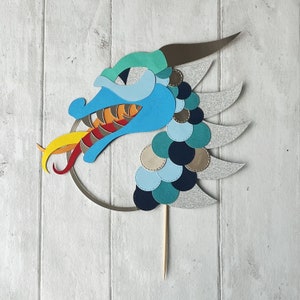 Dragon Cake Topper, Personalised Cake Decoration, Dragon Lover Gift ...