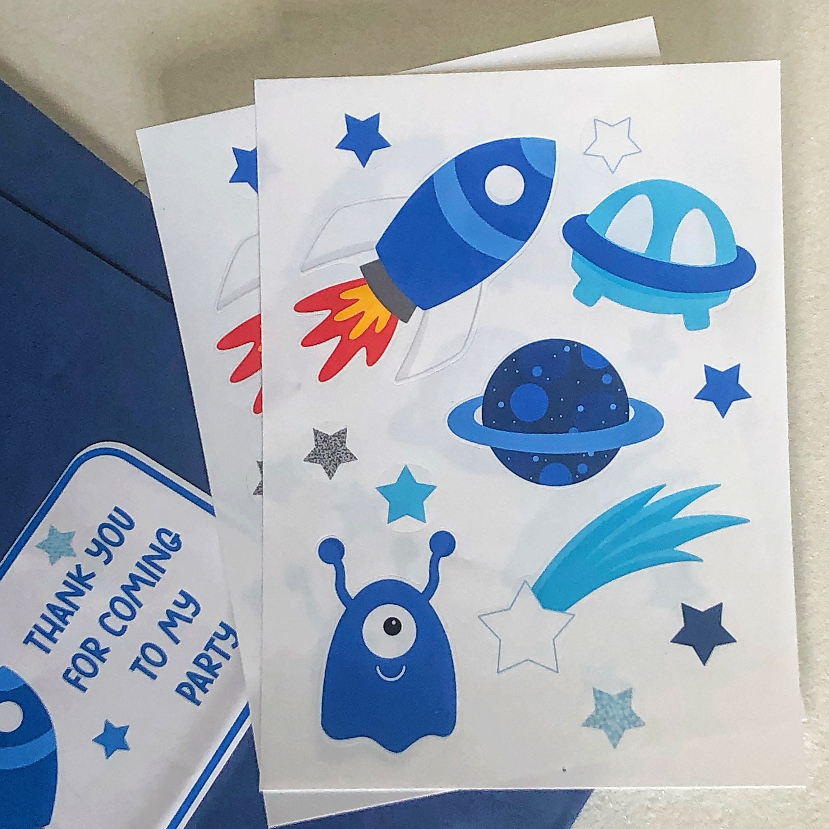 Space Party Bags Personalised Party Bags Space Sticker - Etsy UK
