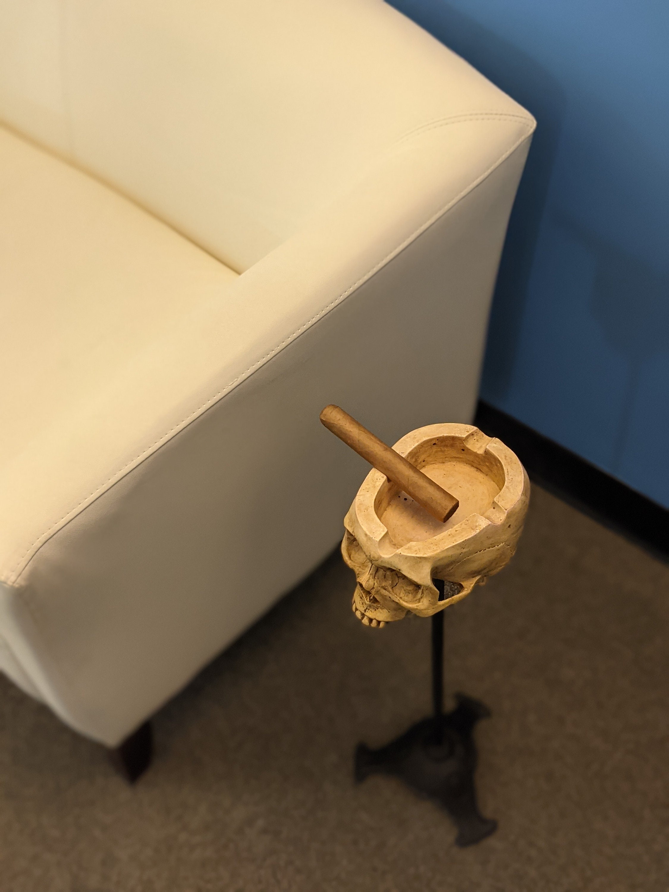 Skull Ashtray With Cast Iron Stand - Etsy