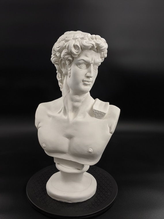 David Plaster Bust Medium - Etsy