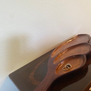 Vintage Large Wood Carved Leaf Palm Serving Tray Jewlery Dish - Etsy