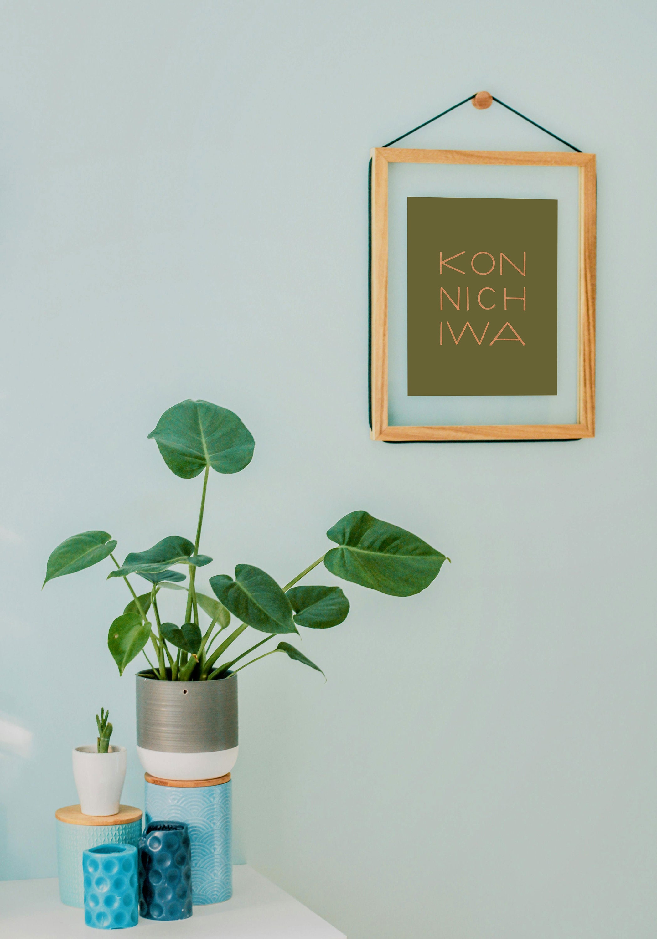 Hello Digital Art | Hello Sign in Japanese | Konnichiwa (hello) | Olive ...