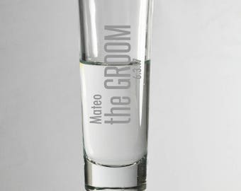 Custom Laser Engrave Tall Shot Glasses Etched Shot Glass | Etsy