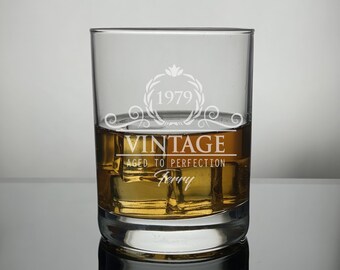 Personalized Vintage Glass, Aged to Perfection, Aged 50 Years, 40th ...