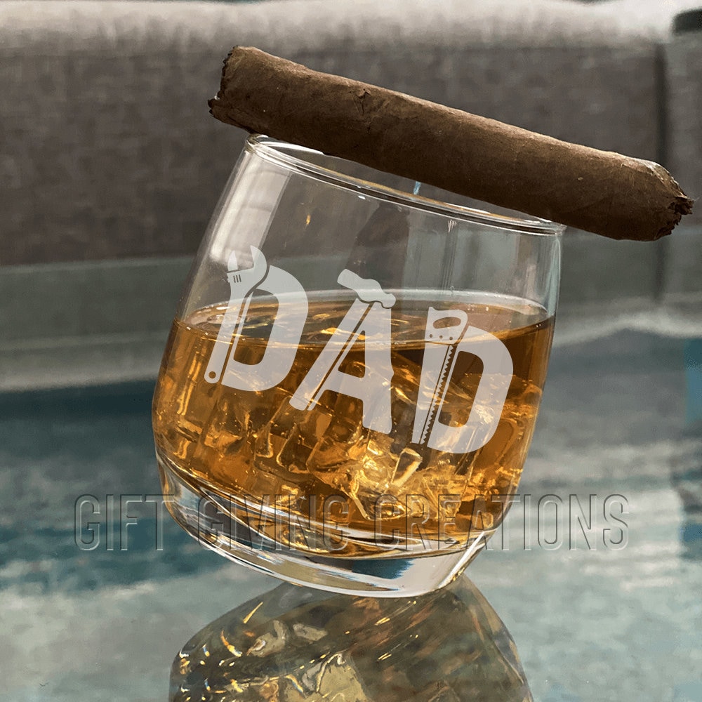 Custom Rocking Dad Rocking Rocks Glass Best Dad Dad Tool | Etsy