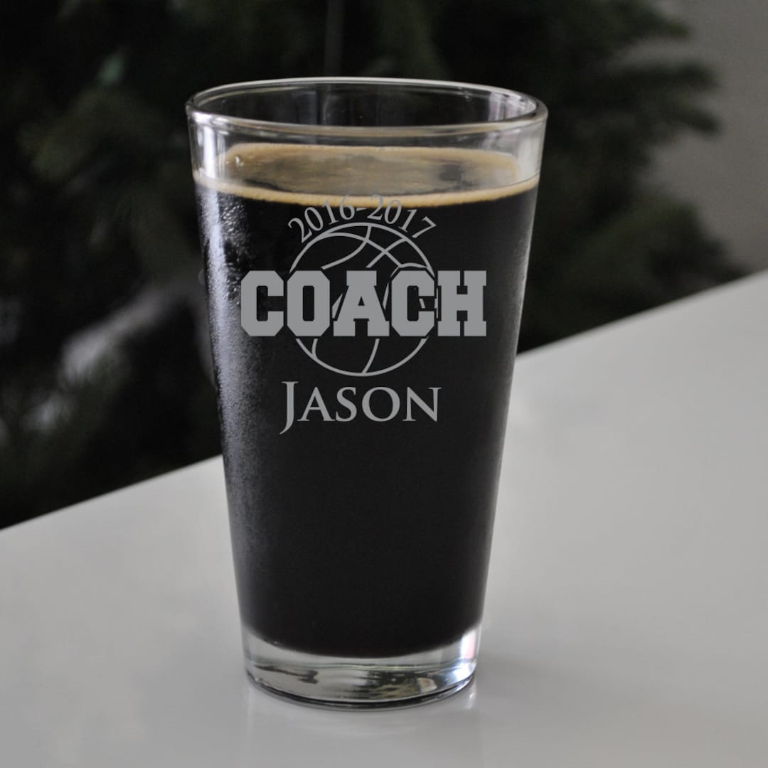 Custom Engraved Basketball Beer Pint, SHIPS FAST, Basketball Etched ...