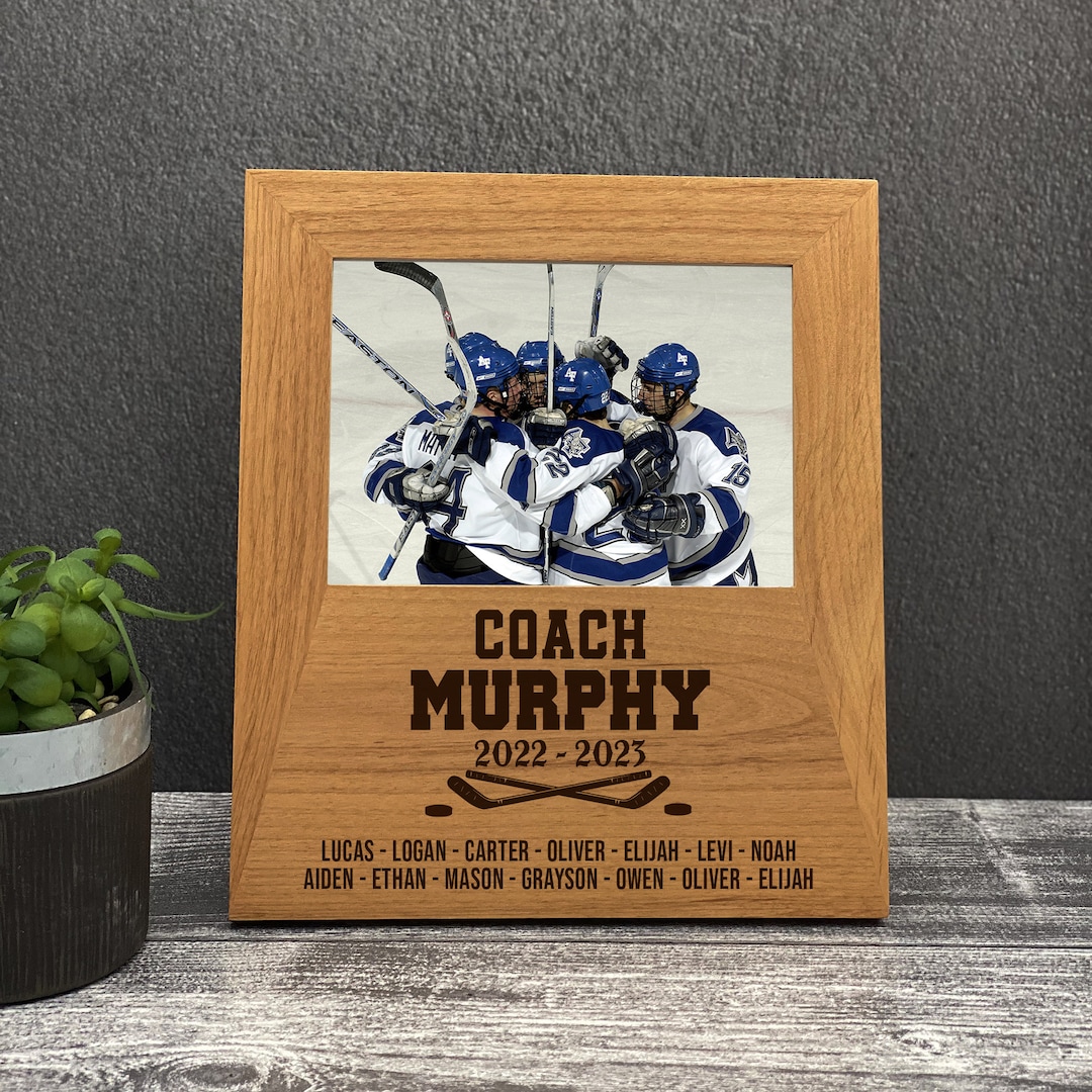 Personalized Hockey Coach Picture Frame, Custom Picture Frame, Sports ...