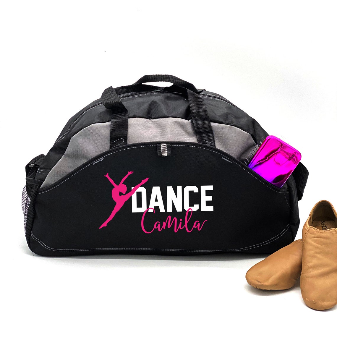 Personalized Dance Bag Dance Bag Custom Duffle Bag Gray - Etsy